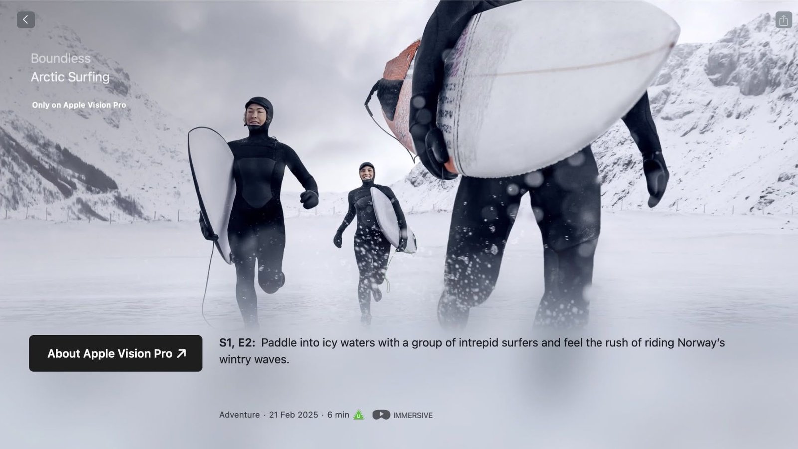 Apple Vision Pro’s Latest Immersive Experience: Arctic Surfing ...